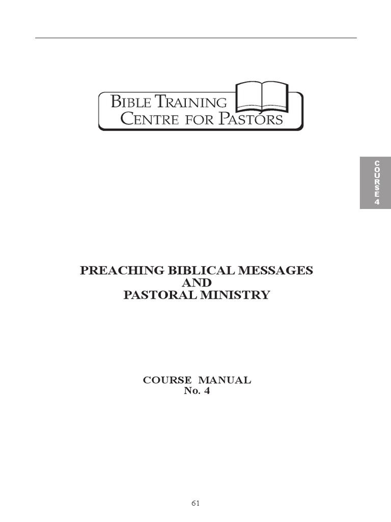 Pastor Training | PDF | Expository Preaching | The Gospel