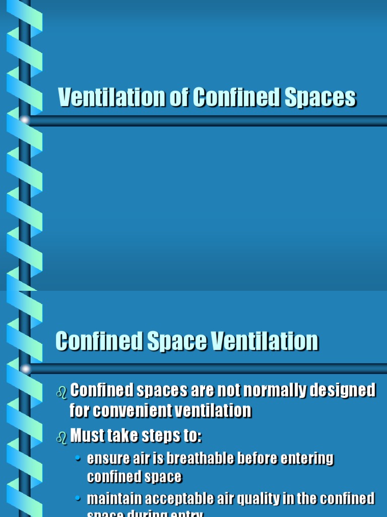 Confined Space Ventilation | PDF | Ventilation (Architecture ...