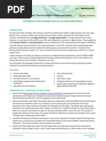 Lactose Tolerance Investigation Guide | PDF | Gene | Genetics