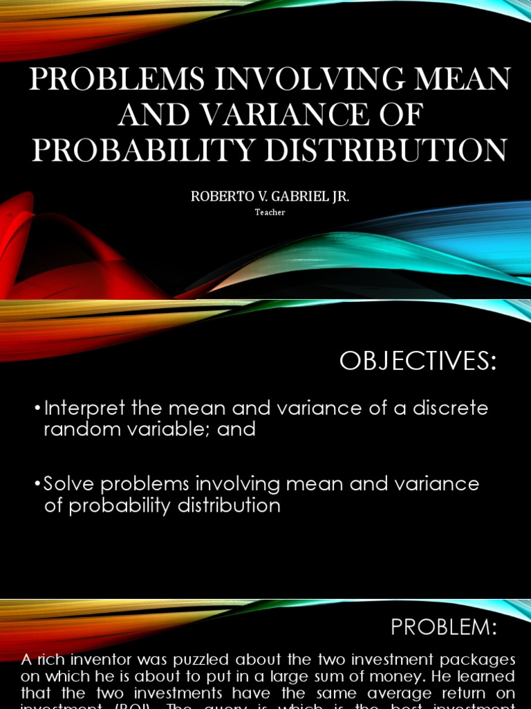 Solving Problems in Mean | PDF | Coefficient Of Variation | Standard Deviation