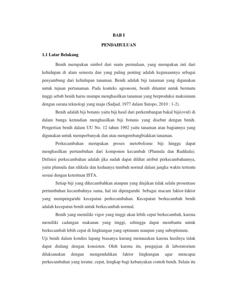 Penanaman Benih Dengan Metode UKDdP (Uji Kertas Digulung Didalam ...