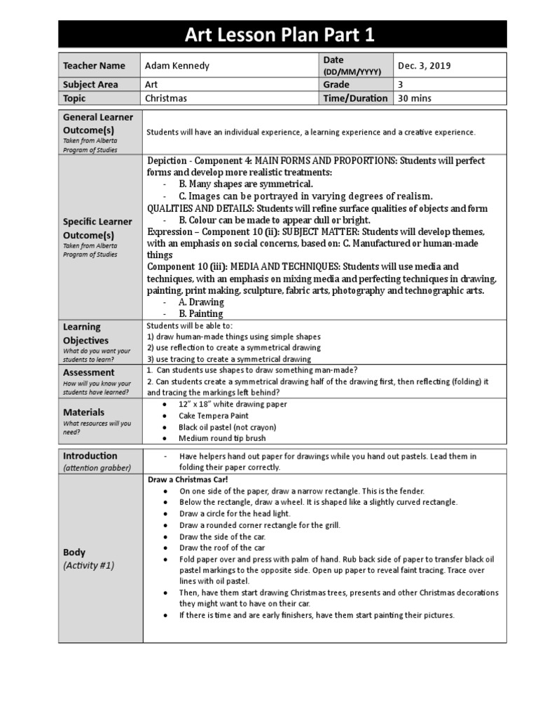 Art Lesson Part 1 | PDF | Drawing | Realism (Arts)