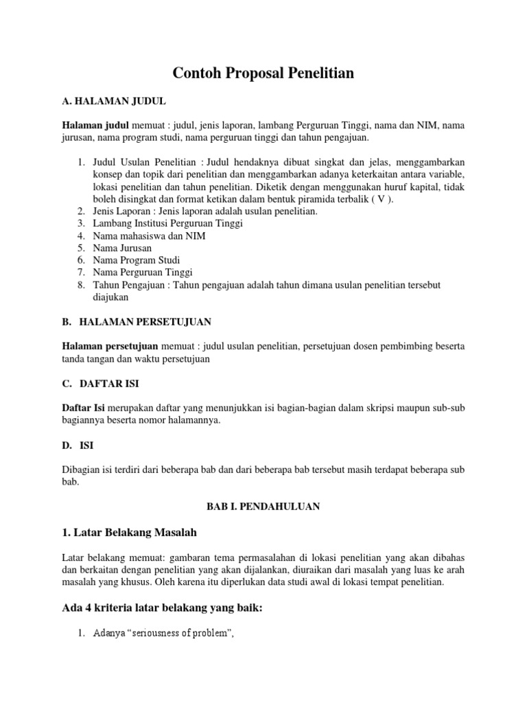 Contoh Proposal Penelitian Geografi | PDF