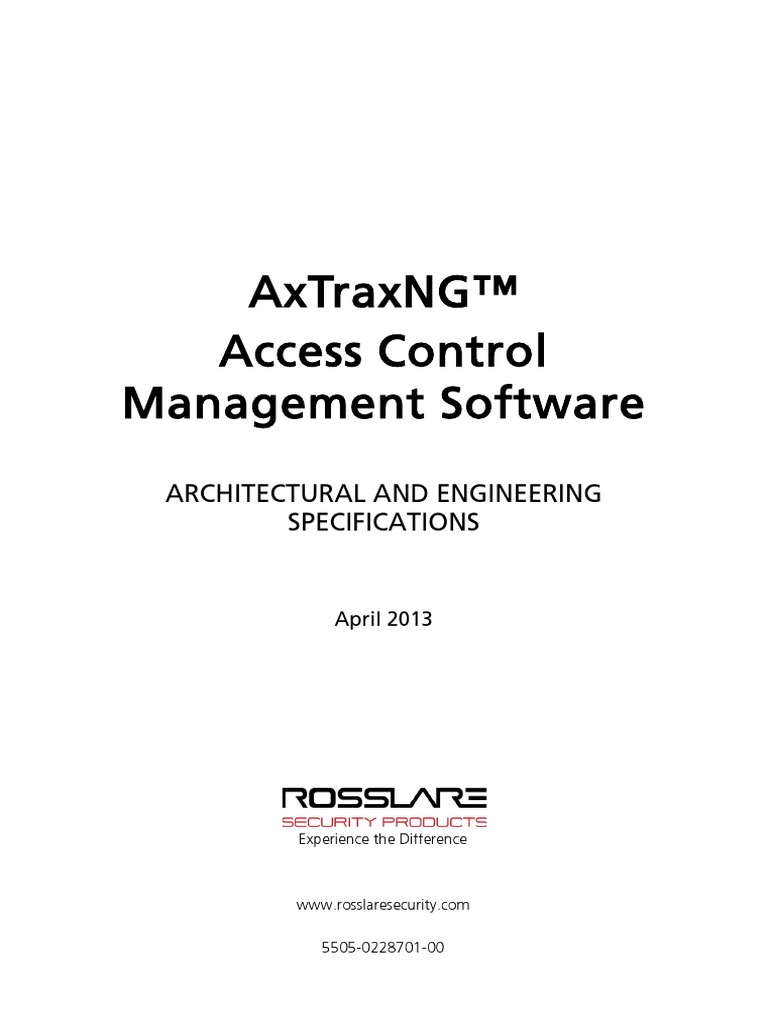 AxTraxNG Access Control Management Software | Download Free PDF | Access Control | Client–Server ...