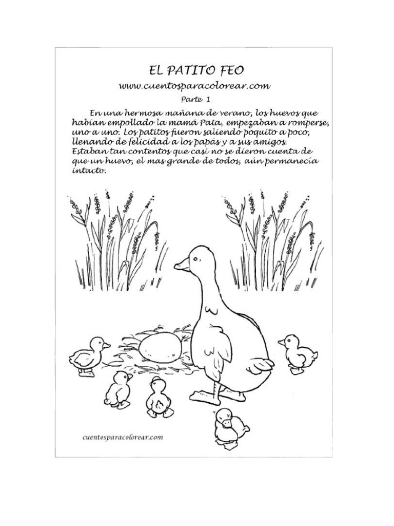 Cuento Colorear Patito Feo | PDF