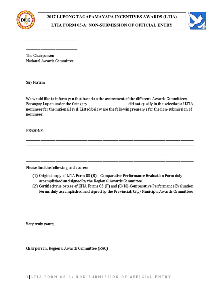 LTIA Form 05-A | PDF