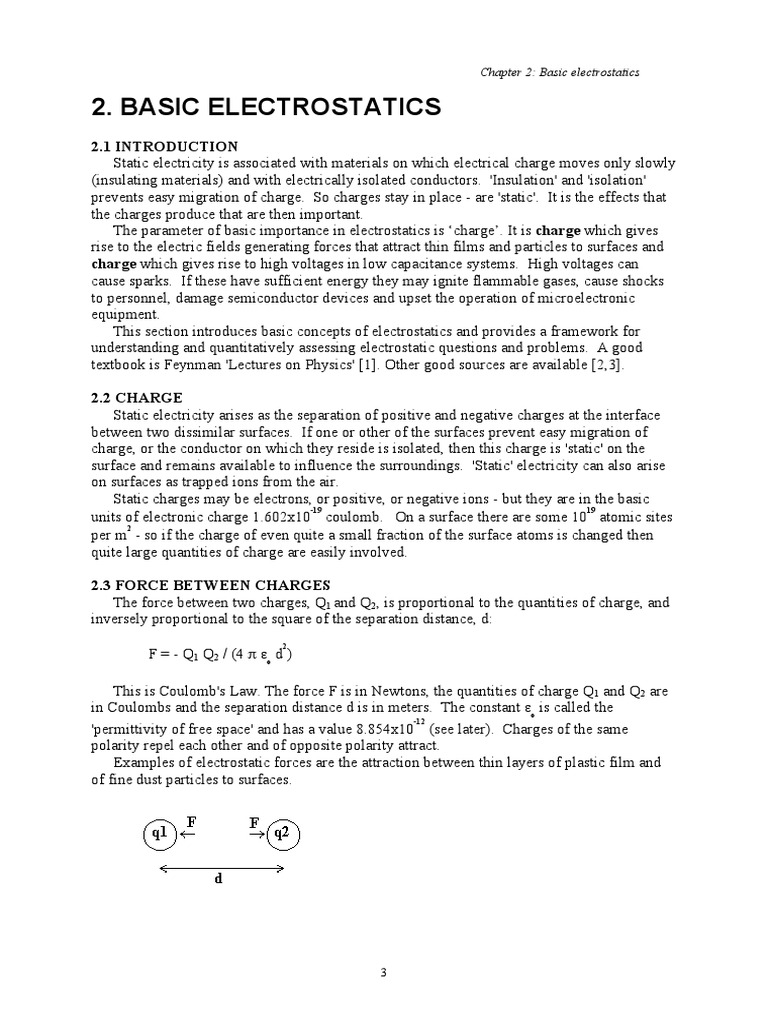 Electrostatics PDF | PDF | Capacitance | Electrostatics