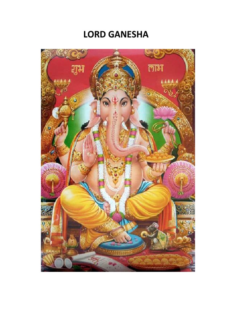 Lord Ganesha PDF | PDF | Deities | Hindu Mythology