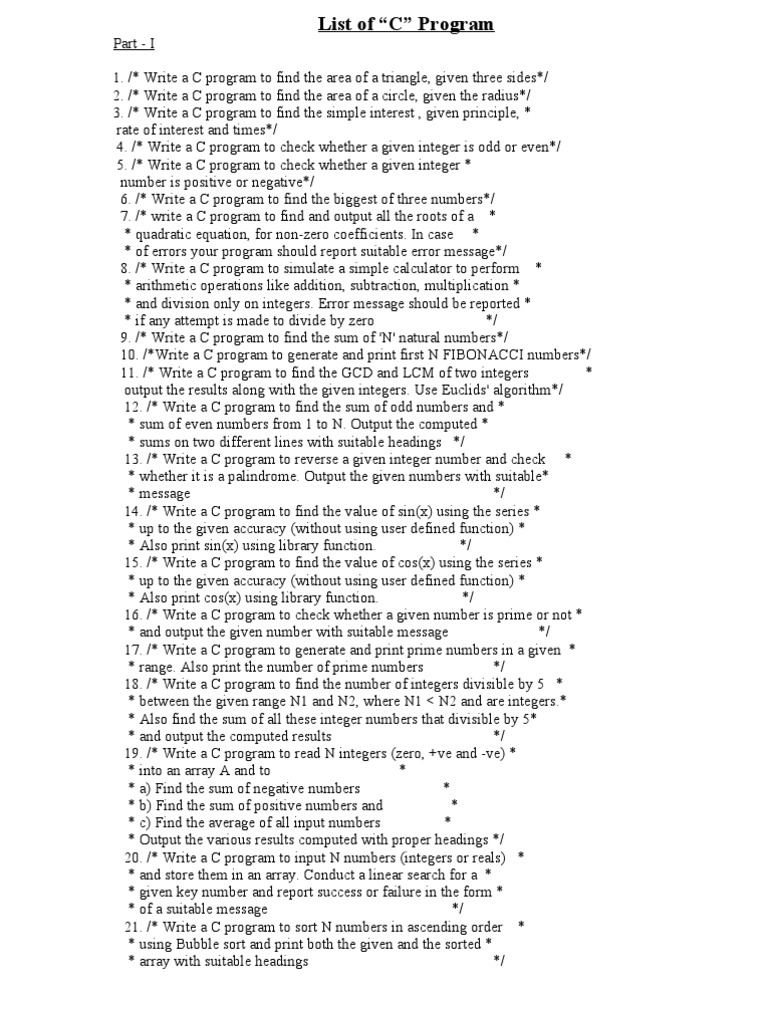 C Programs for Array Operations | PDF