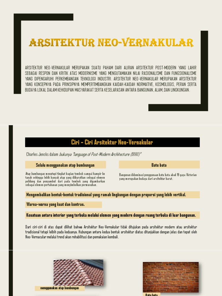 Arsitektur Neo Vernakular | PDF | Seni