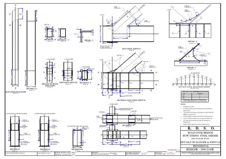 Bow String Girder Bridge Details | PDF | Beam (Structure) | Economic ...