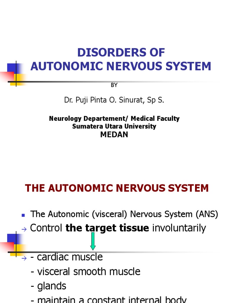 K5 - Disorders of Autonomic Nervous System | PDF | Autonomic Nervous ...