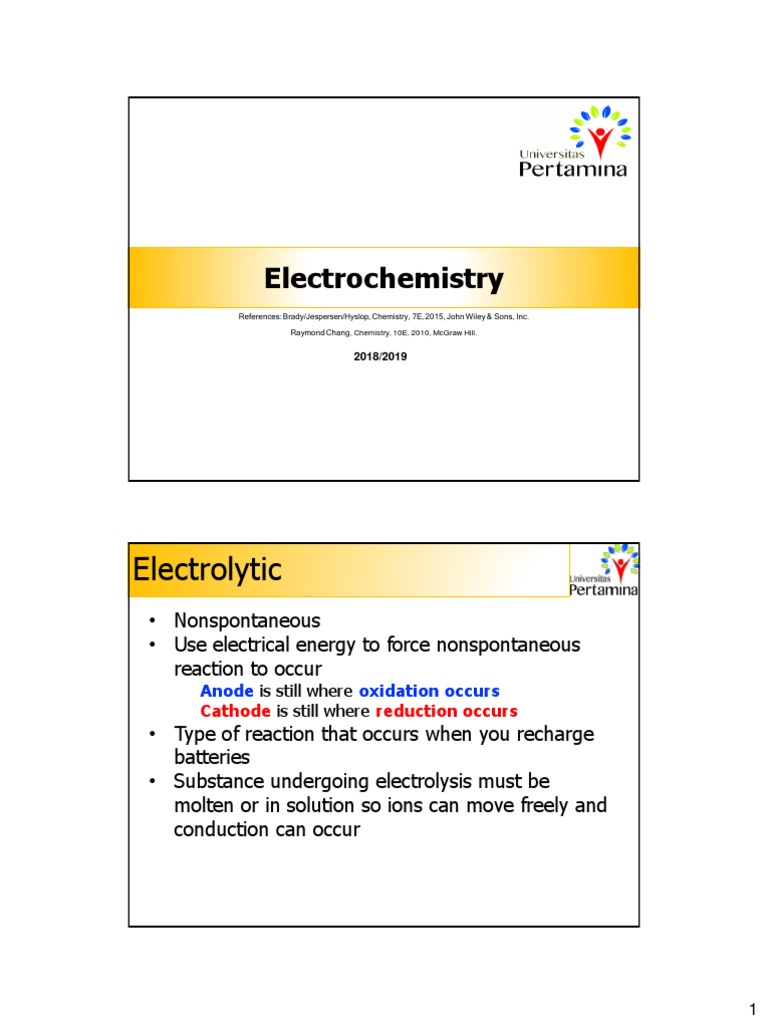 Chapter7 Electrochemistry (Part3) | PDF | Redox | Anode