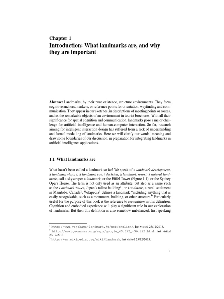 Book Landmarks Sample (CH 1) PDF | PDF | Space | Concept