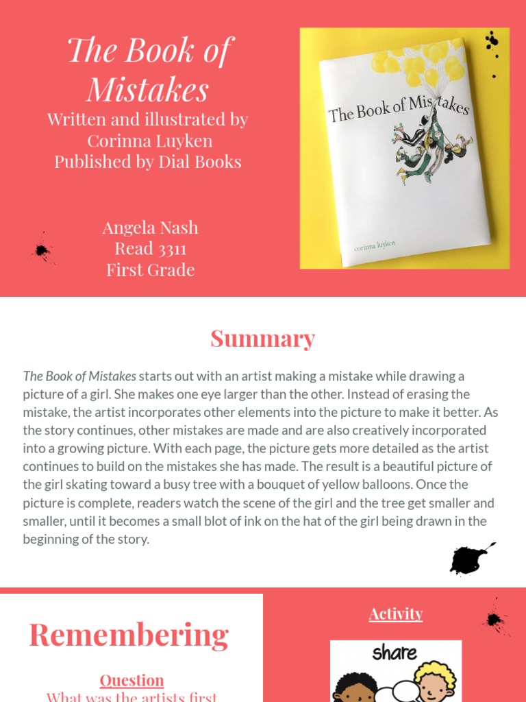 The Book of Mistakes by Corinna Luyken | Download Free PDF ...