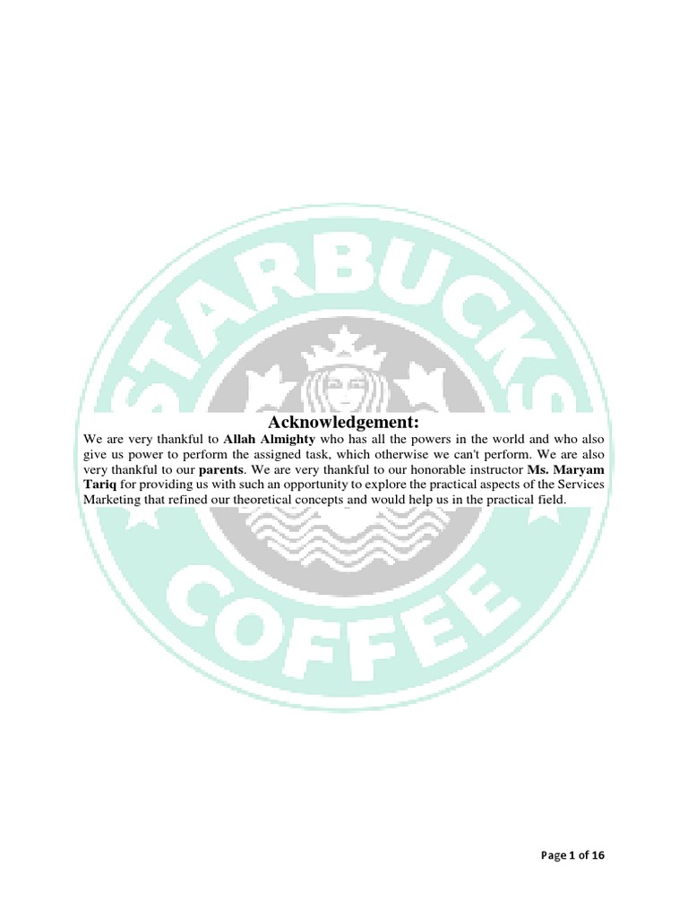 STARBUCKS Final Project Report | PDF | Starbucks | Odor