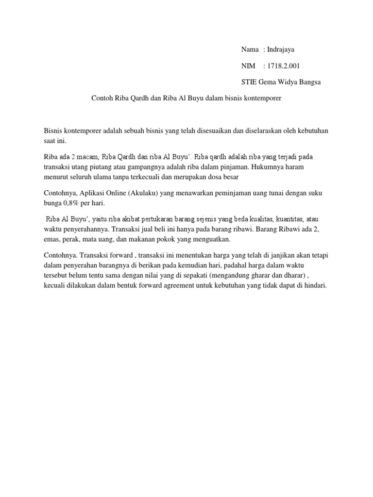 Contoh Riba | PDF