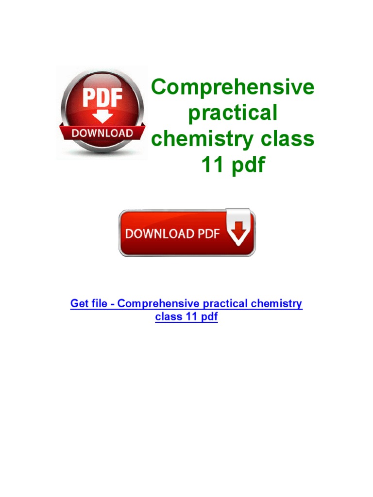 Comprehensive Practical Chemistry Class 11 PDF | PDF