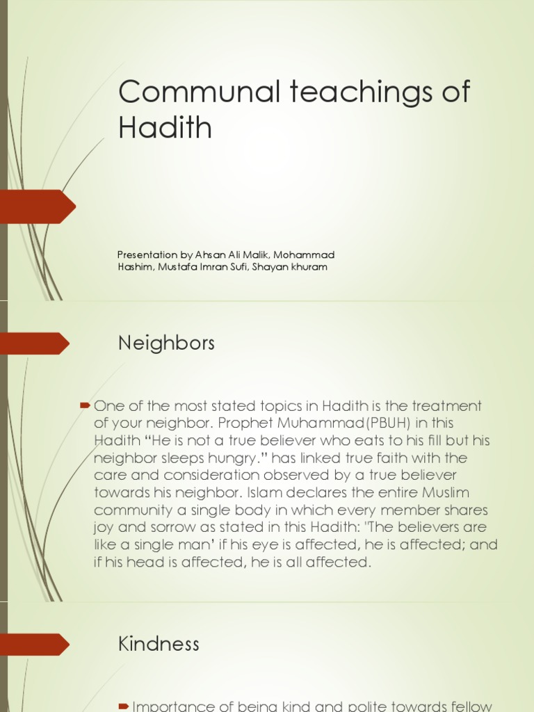 Islamiat Class Presentation A.A.M | PDF | Hadith | Muhammad