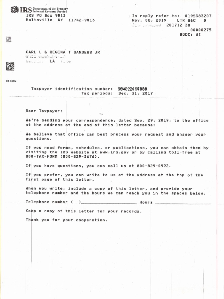 IRS Letter Response | PDF | Internal Revenue Service | Public Finance