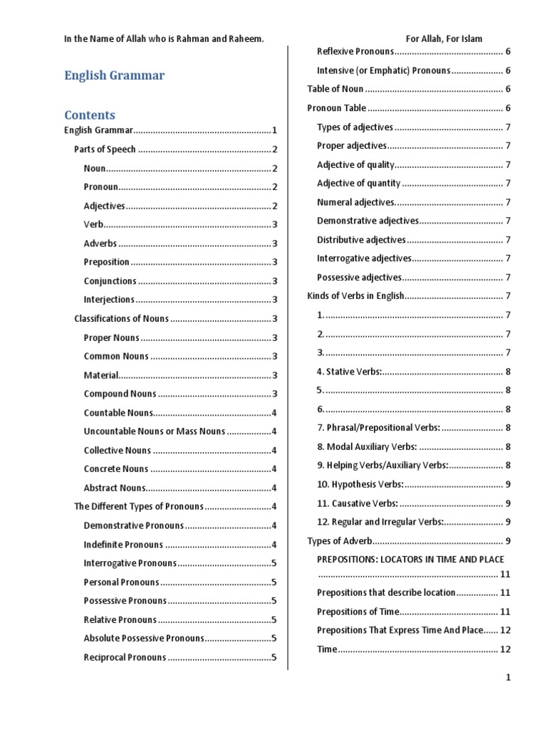 English Grammar Notes PDF Guide | PDF | English Grammar | Verb