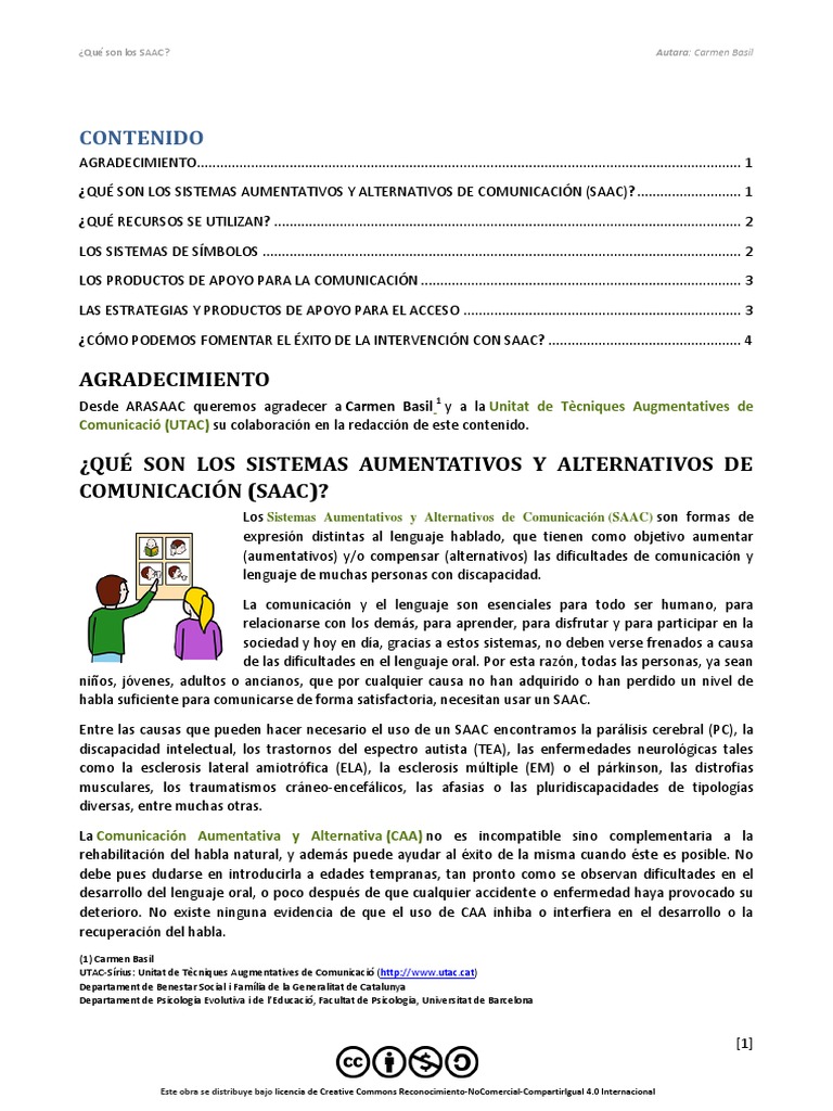 Que Son Los SAAC PDF | PDF | Comunicación | Invalidez