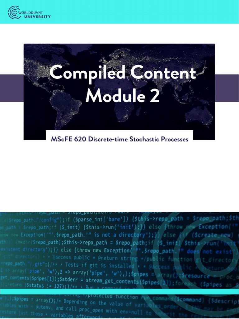 WQU - MScFE - Discrete-Time Stochastic Processes - M2 PDF | PDF ...