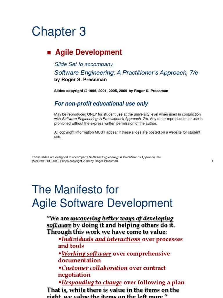 Chapter 3 - Agile Process Model | PDF | Agile Software Development ...