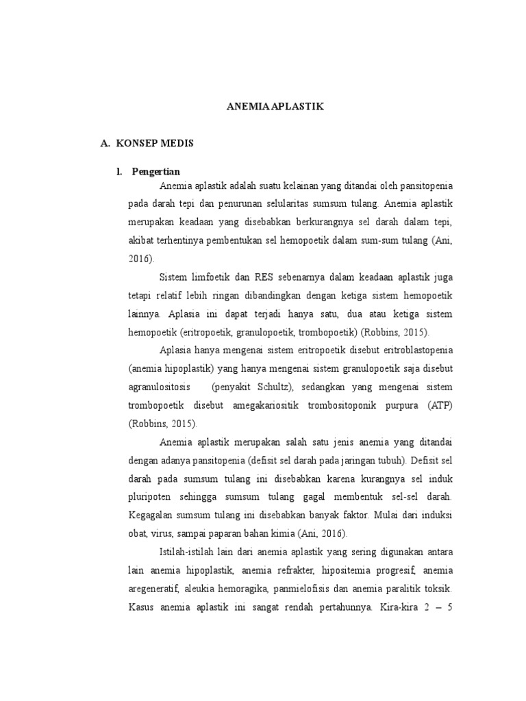 LP Anemia Aplastik | PDF