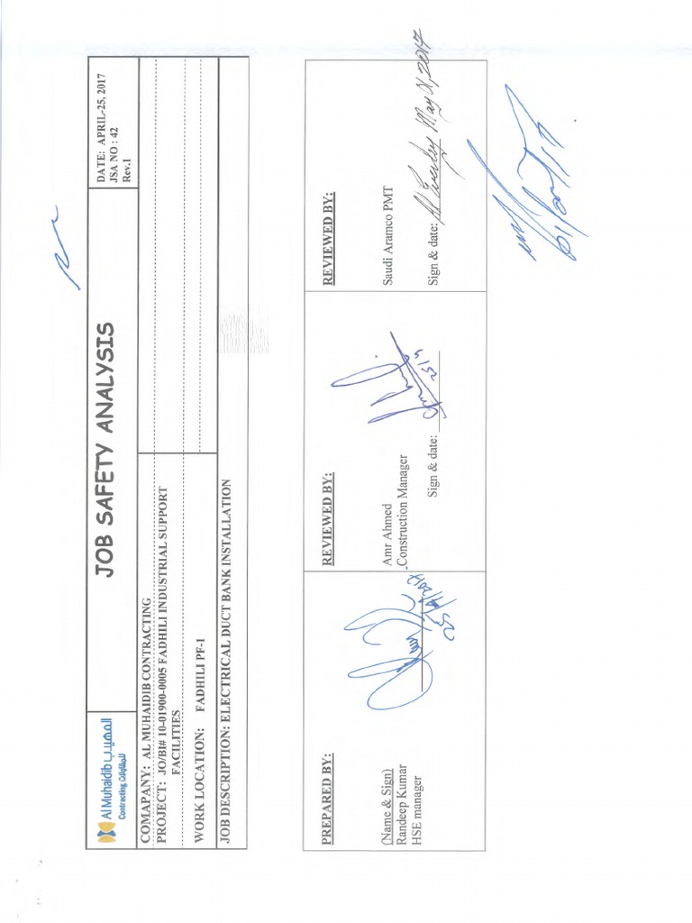 Jsa 42-Electrical Duct Bank Installation | PDF