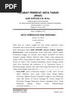 Contoh Akta - Pemberian Hak Tanggungan (APHT) | PDF