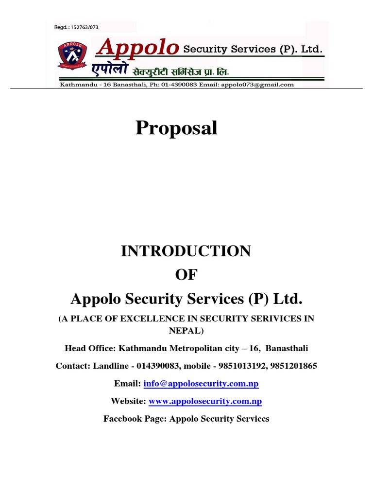 Security Proposal in Word File | PDF | Security Guard | Firefighter