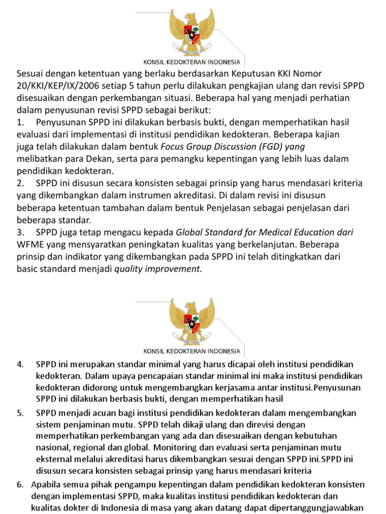 Revisi SPPD Pendidikan Kedokteran | PDF