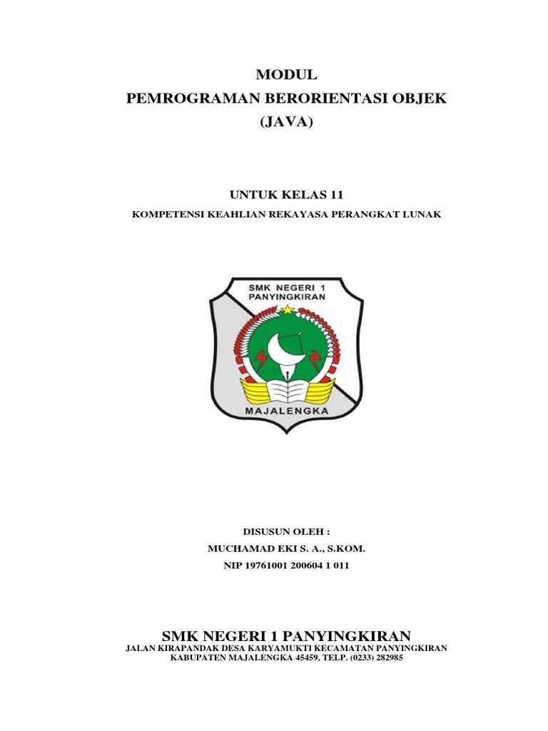 2105 - Modul Pemrograman Berorientasi Objek (Java) | PDF