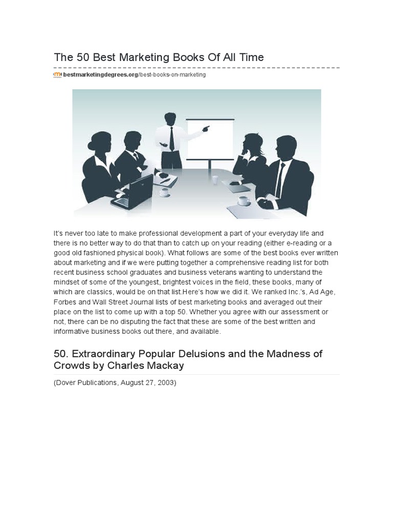 The 50 Best Marketing Books of All Time - Best Marketing Degrees PDF ...