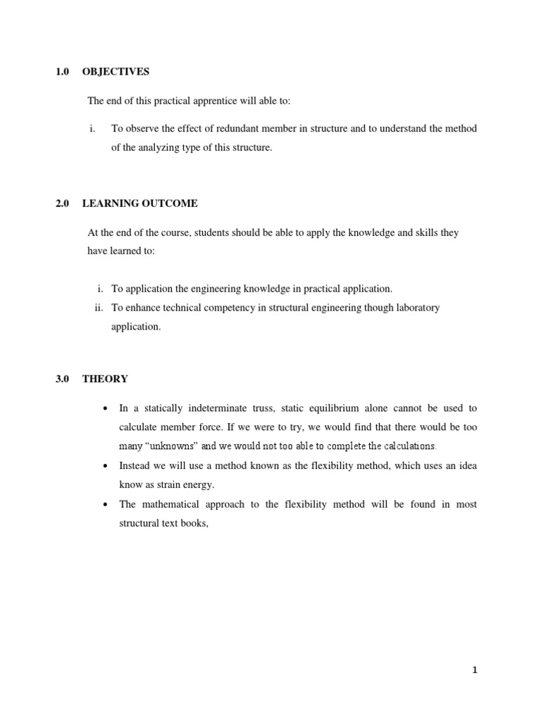 Analysis of Redundant Members in Structures: An Experimental Study on ...