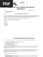 Solar Project Proposal PDF | PDF | Solar Power | Solar Panel