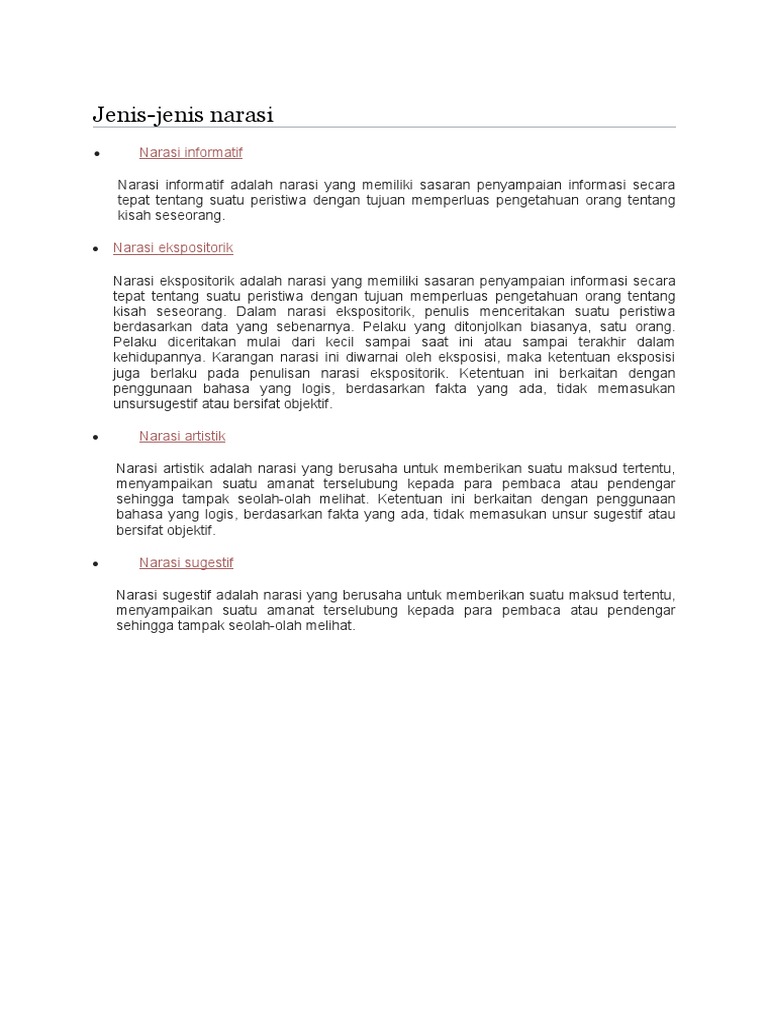 Macam Macam Narasi | PDF