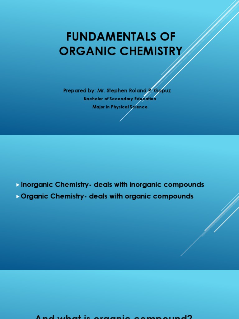 Fundamentals of Organic Chemistry | Download Free PDF | Chemical ...
