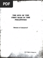 Butuan or Limasawa?: The Site of The First Mass in The Philippines ...