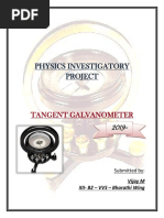 Physics Investigatory Project (XII) Tangent Galvanometer | PDF | Earth ...