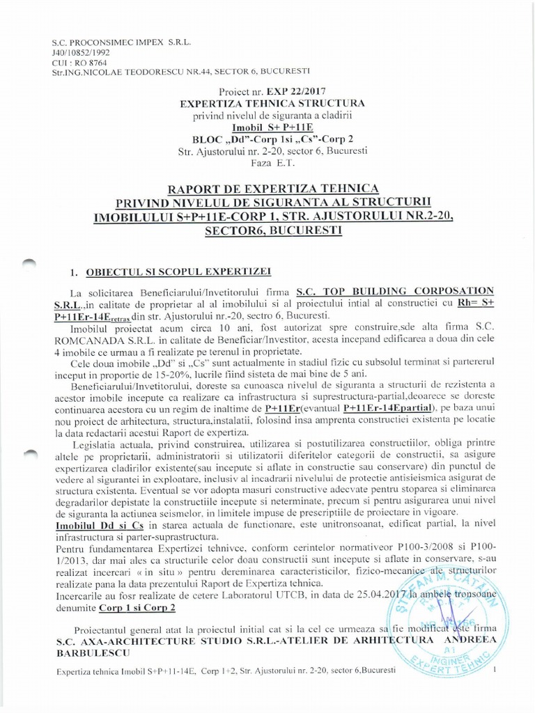 Expertiza Tehnica STRUCTURA PDF | PDF