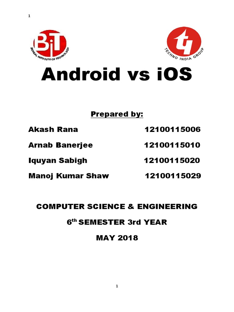 Report 2 PDF | PDF | Ios | Android (Operating System)