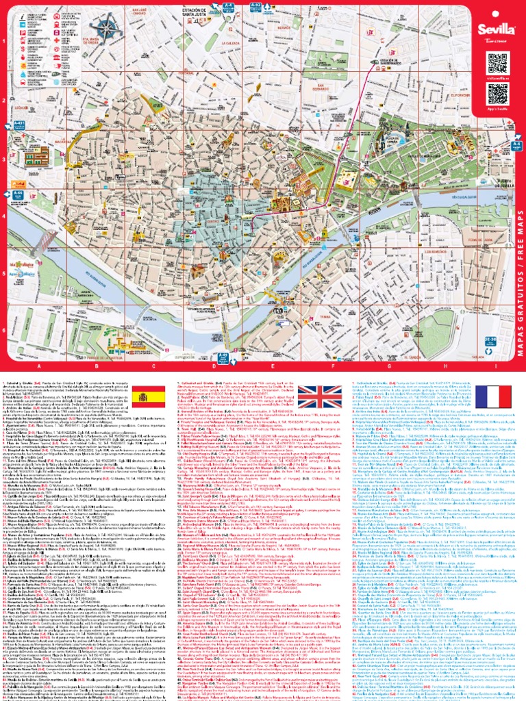Mapa turístico de Sevilla en PDF | PDF | Deportes y actividades al aire ...