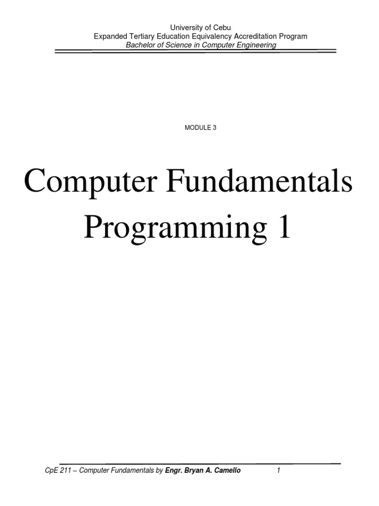 Module In Computer Fundamentals Programming Language Computer Program 6731