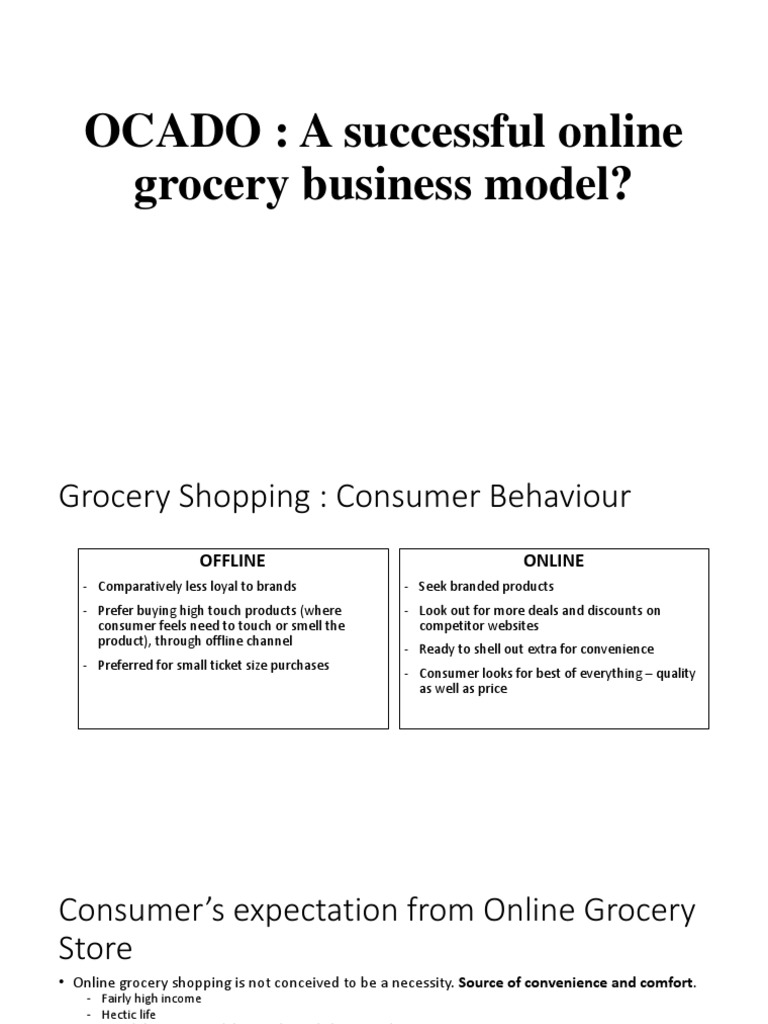 Ocado Case Analysis | PDF | Supermarket | Retail