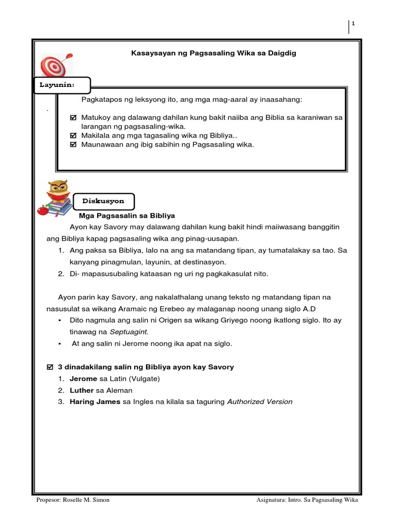 Pagsasalin Sa Bibliya | PDF