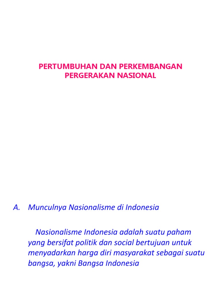 Pergerakan Nasional | PDF