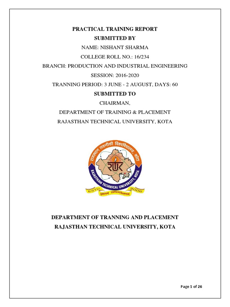 Practical Training Report | PDF | Boiler | Heat Exchanger