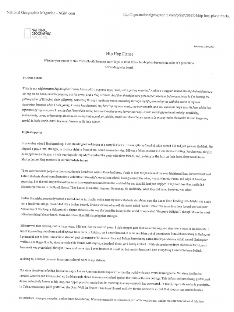Hip Hop Planet | PDF